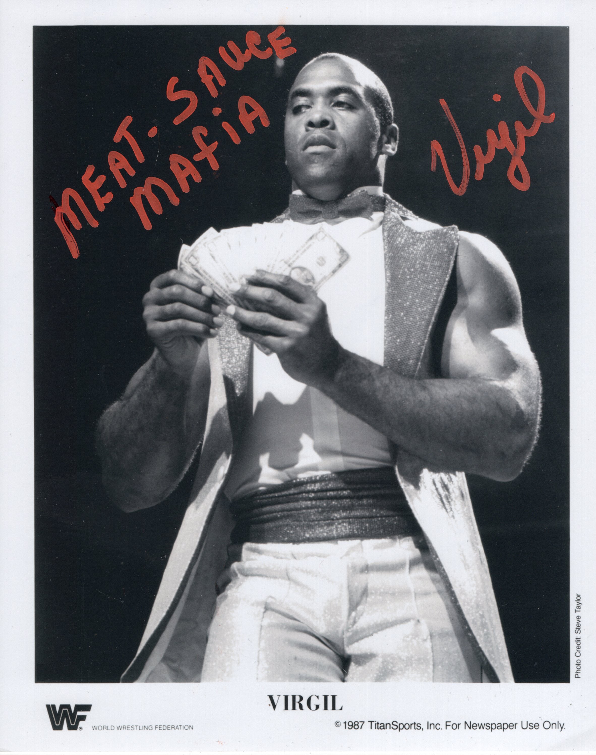 Virgil 8x10 photo signed auto autographed WWF WWE WCW Vincent inscribe ...