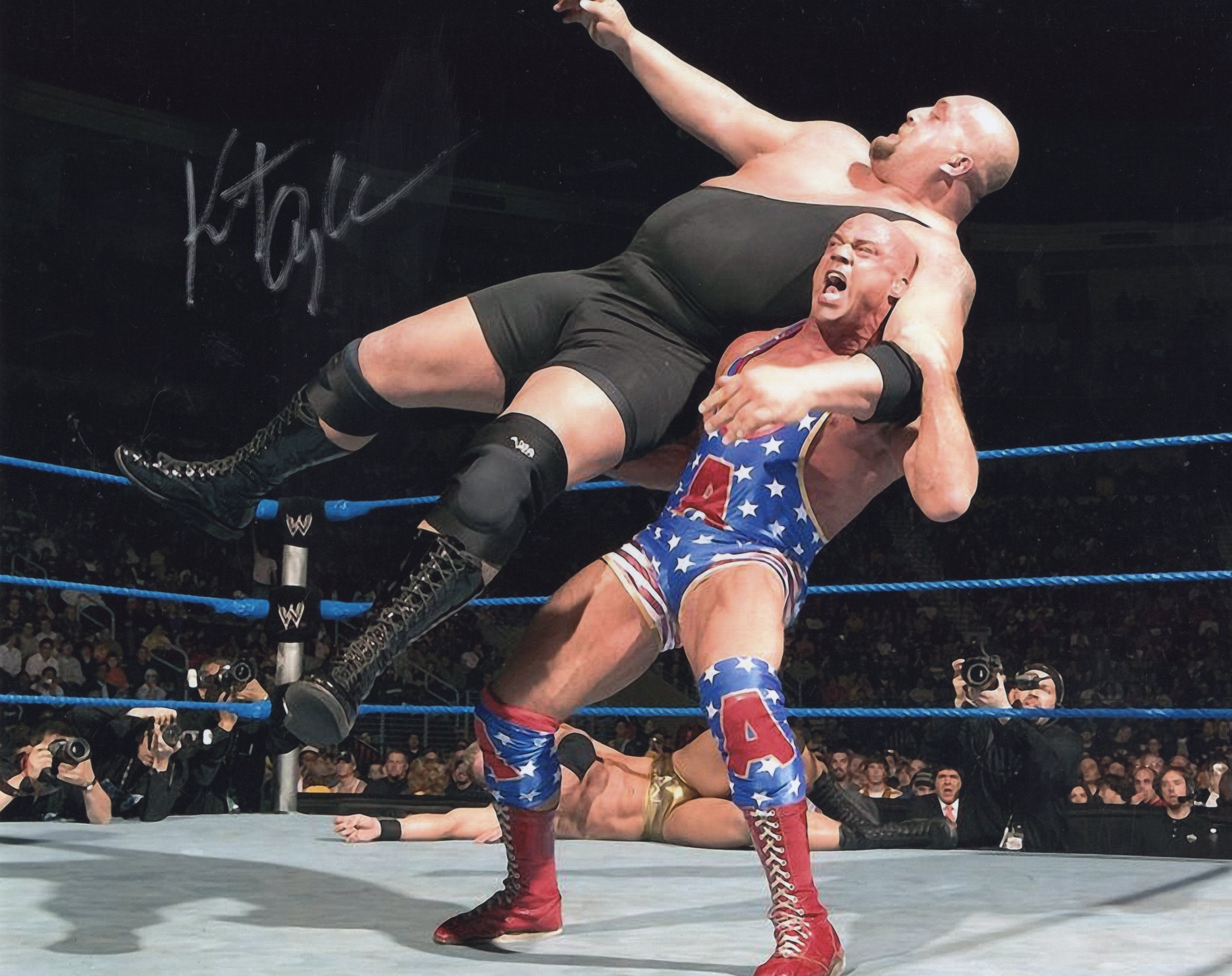 Kurt Angle (8x10) signed autographed WWF WWE – Funhouse Autographs