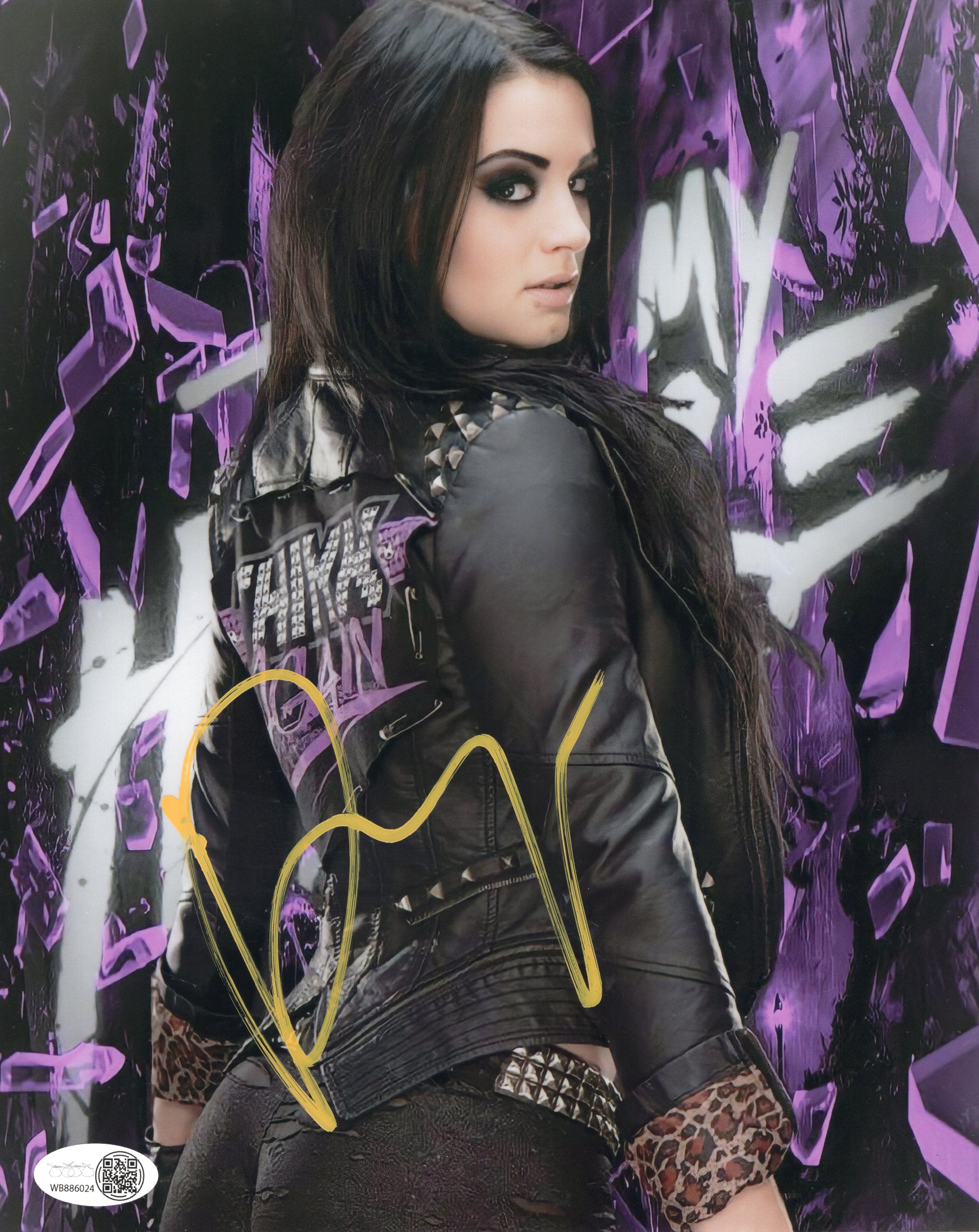 Paige Saraya JSA COA (metallic 8x10) photo signed auto autographed WWE ...